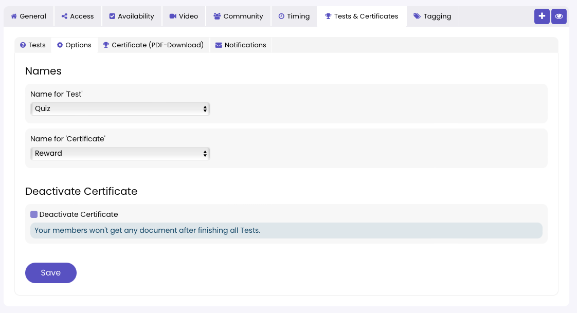 Documents and certificates | Home