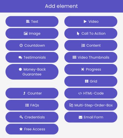 Create and edit elements | Home